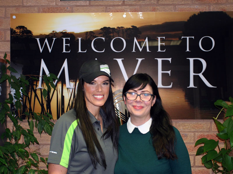 Emma Pickering (left) with Maver MD Sarah Phoenix - Maver Match